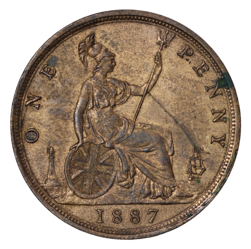 1887 Penny gEF - colonialcollectables buying and selling coins medals ...