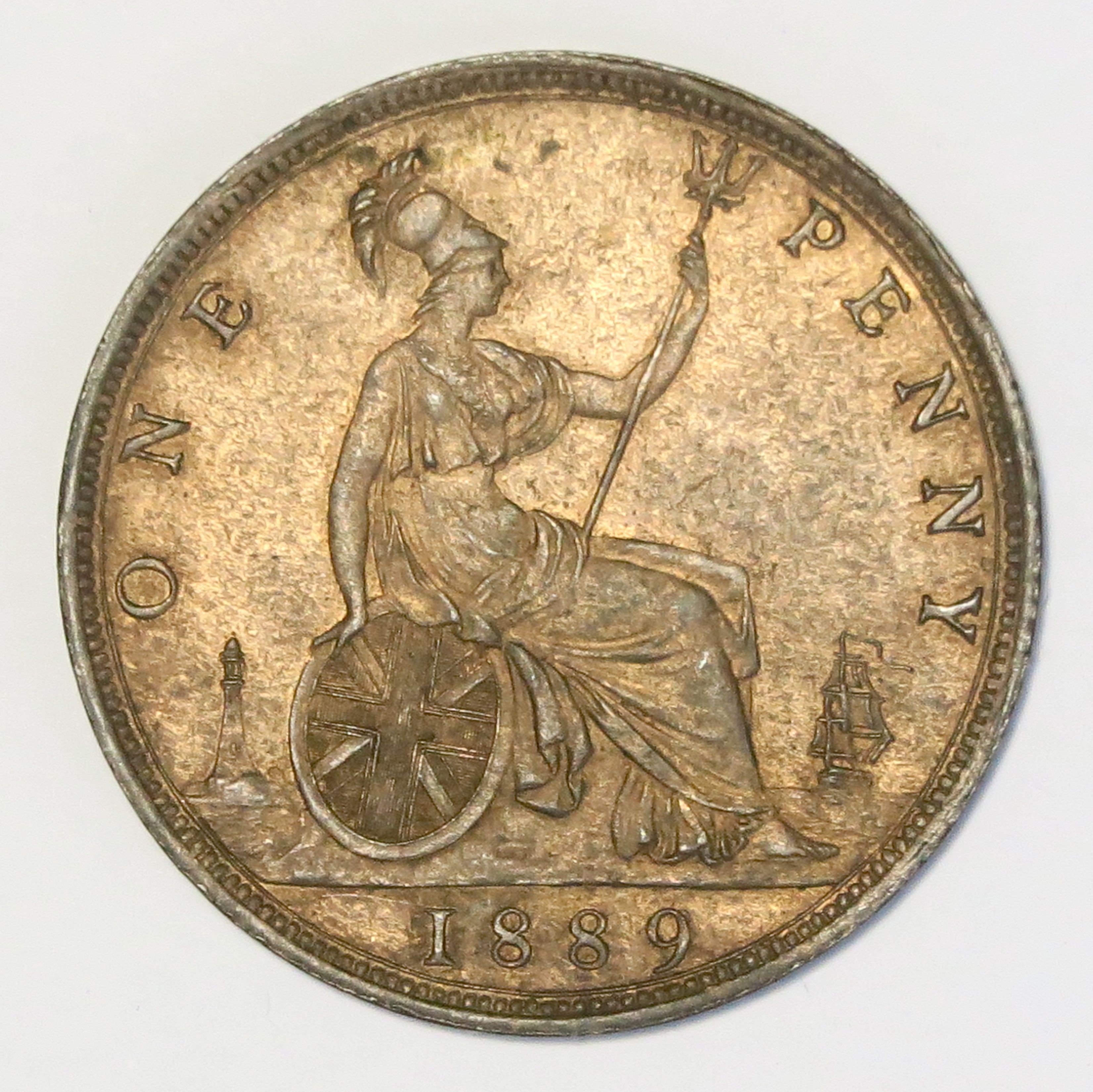 1889 Penny EF - colonialcollectables buying and selling coins medals ...