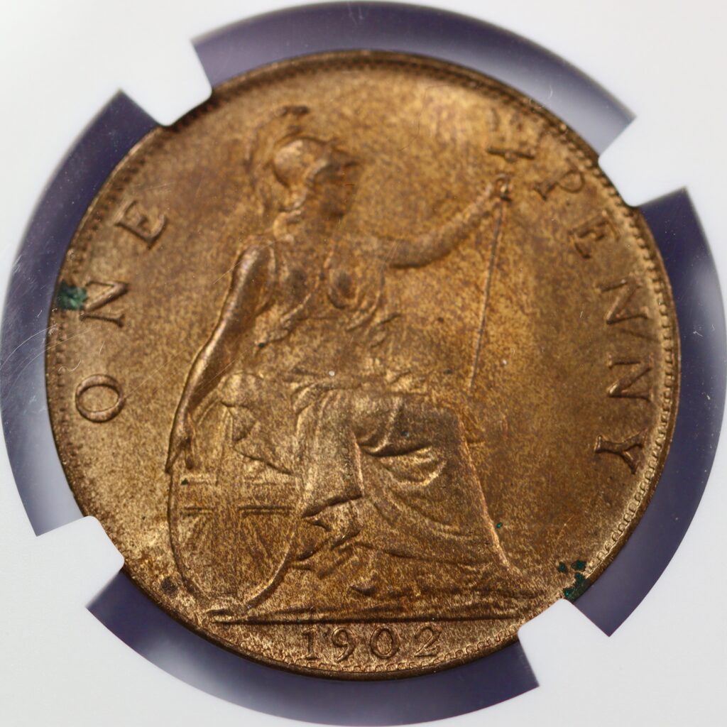1902 Edward VII, Penny, MS64RB - colonialcollectables buying and ...