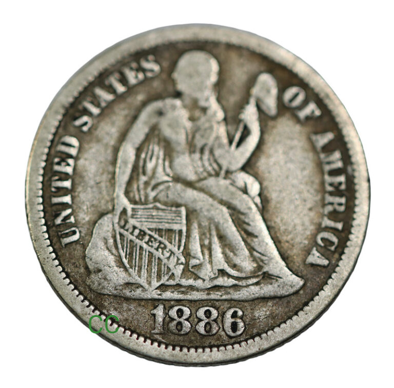 Liberty Seated Dime 1886 - colonialcollectables buying and selling ...