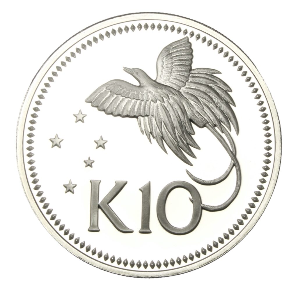Papua New Guinea, 10 Kina 1976 proof. Sold. - colonialcollectables ...