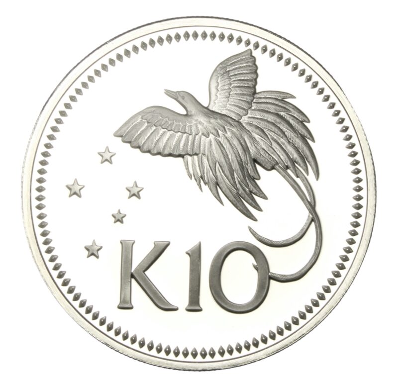 Papua New Guinea, 10 Kina 1976 proof. Sold. - colonialcollectables ...