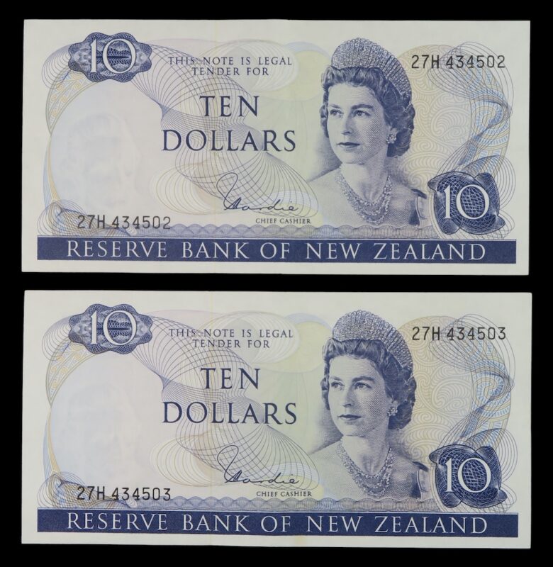 Ten Dollars 27H, Hardie, Pair, gEF. - colonialcollectables buying and ...