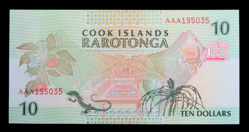 Cook Islands, Ten Dollars 1992, Unc. - colonialcollectables buying and ...
