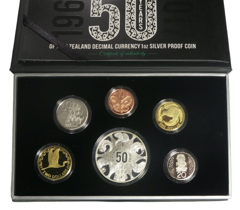 New Zealand, Decimal 50th Proof coin set 2017 - colonialcollectables buying and selling coins ...