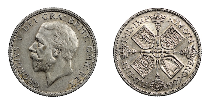 George V, 1929 Florin. - colonialcollectables buying and selling coins ...