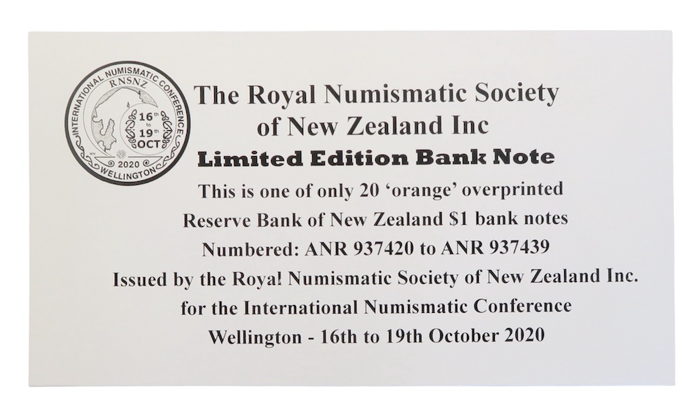 One Dollar RNSNZ Over Print 2020. - colonialcollectables buying and ...