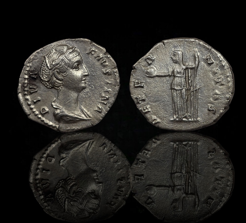 Diva Faustina, AR Denarius, Rome, - colonialcollectables buying and ...