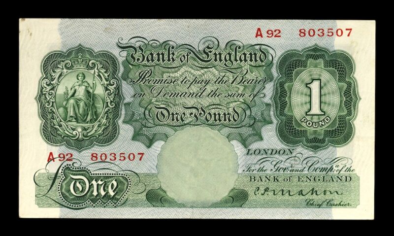 One Pound 1928, Mahon signature. - colonialcollectables buying and ...