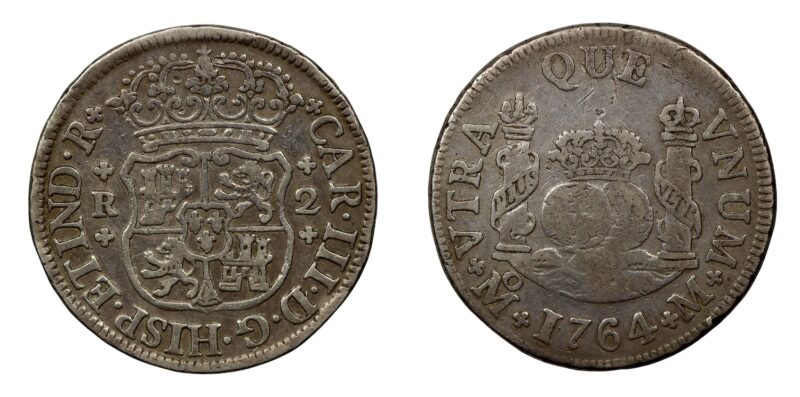 Mexico, 2 Reales 1764, Charles III. - colonialcollectables buying and ...