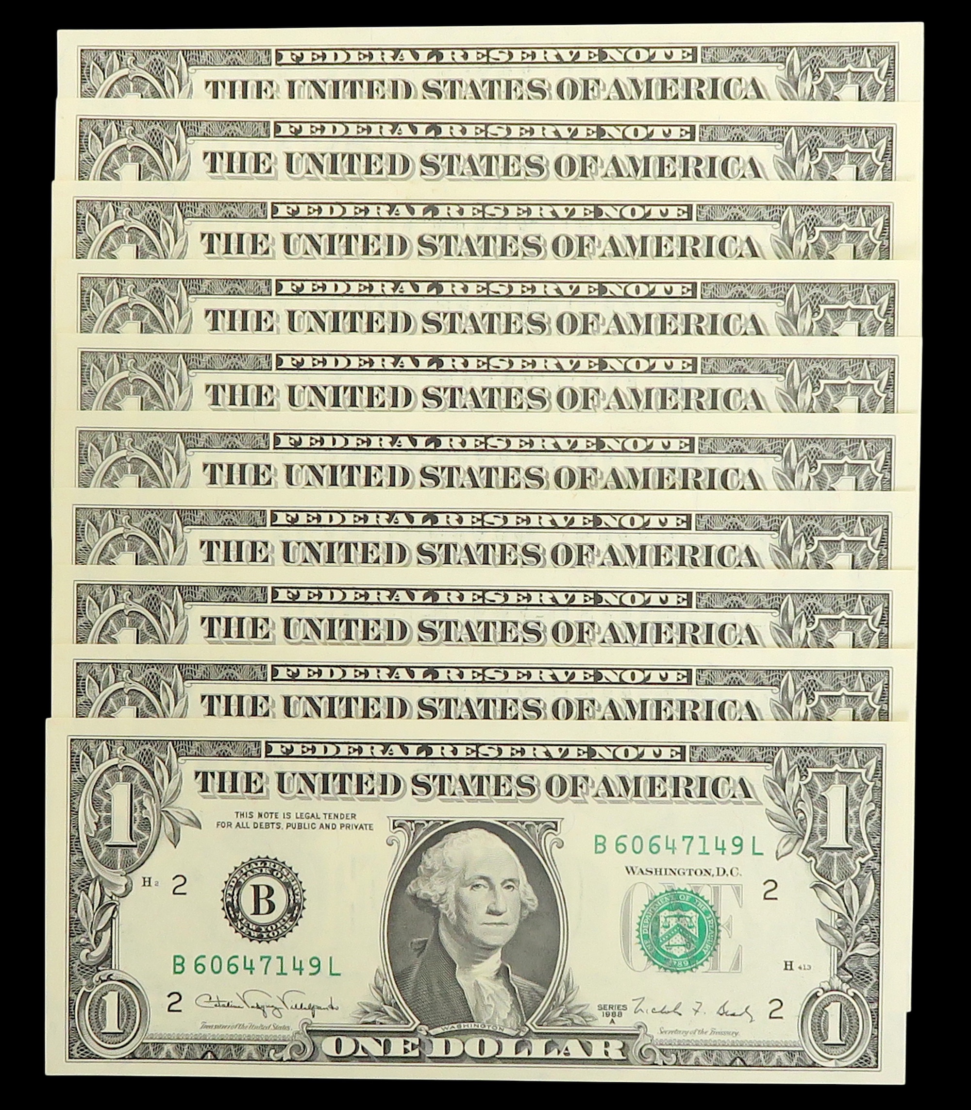 Federal Reserve Notes 1988, Ten Uncirculated. - colonialcollectables ...