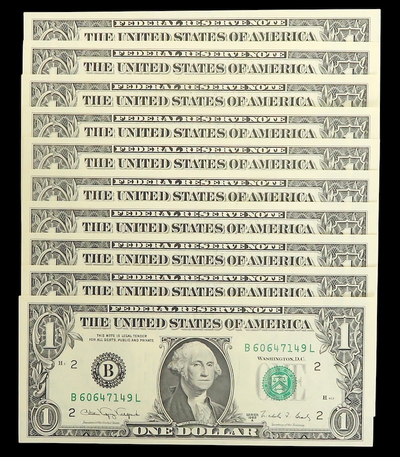 Federal Reserve Notes 1988, Ten Uncirculated. - colonialcollectables ...